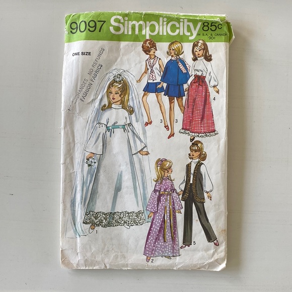 Simplicity | Toys | 97 Simplicity Barbie Doll Wardrobe Sewing Pattern ...